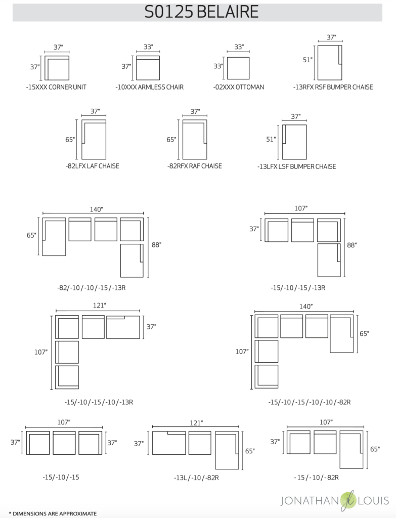 Belaire Modular by Jonathan Louis - SofaBed etc.