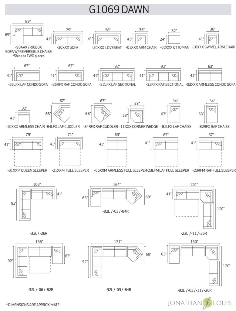 Dawn Sleeper Sectional by Jonathan Louis - SofaBed etc.